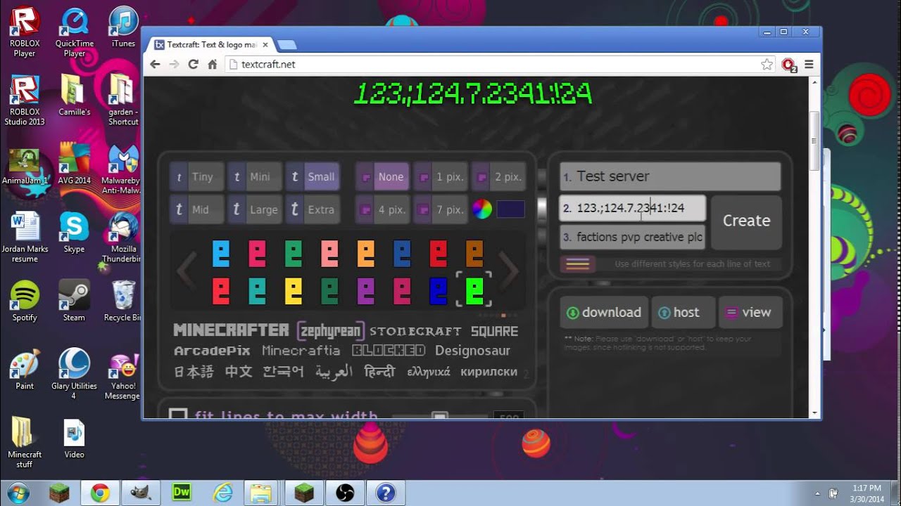 How to make a Minecraft Server ad banner using Gimp 2.8 - YouTube