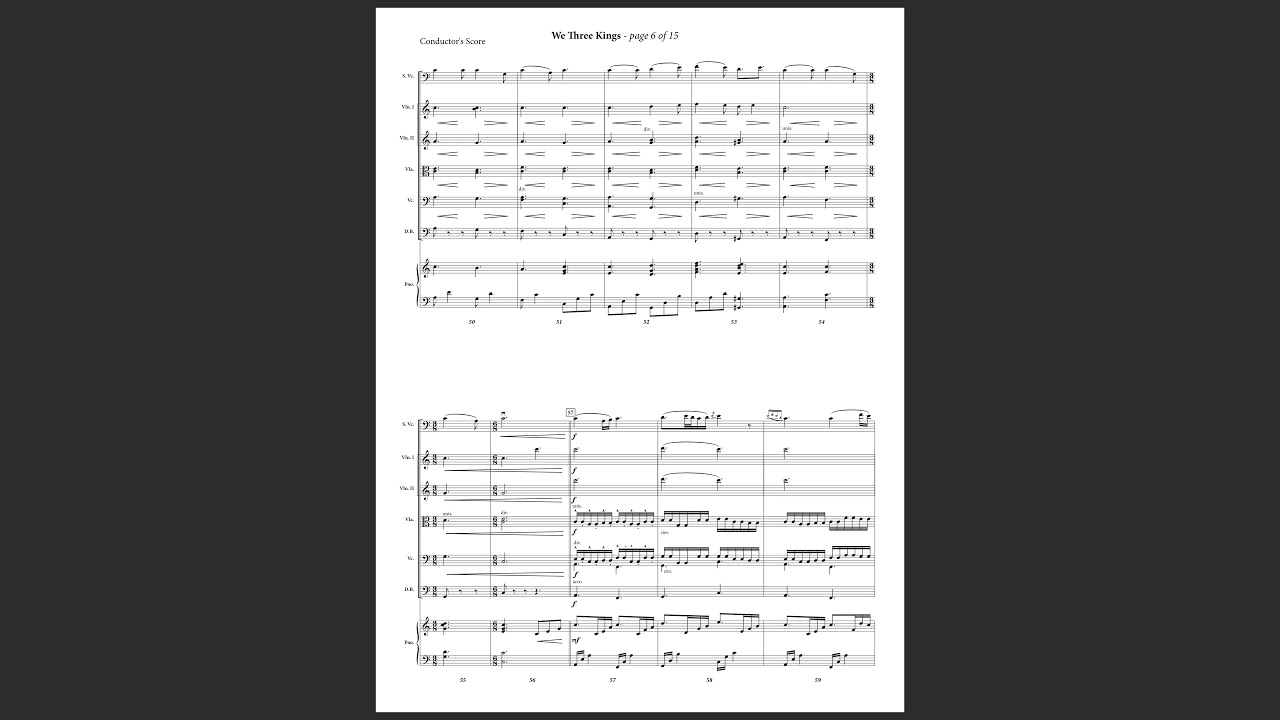 We Three Kings - Cello, Piano, and String Orchestra (Scorecast) - YouTube