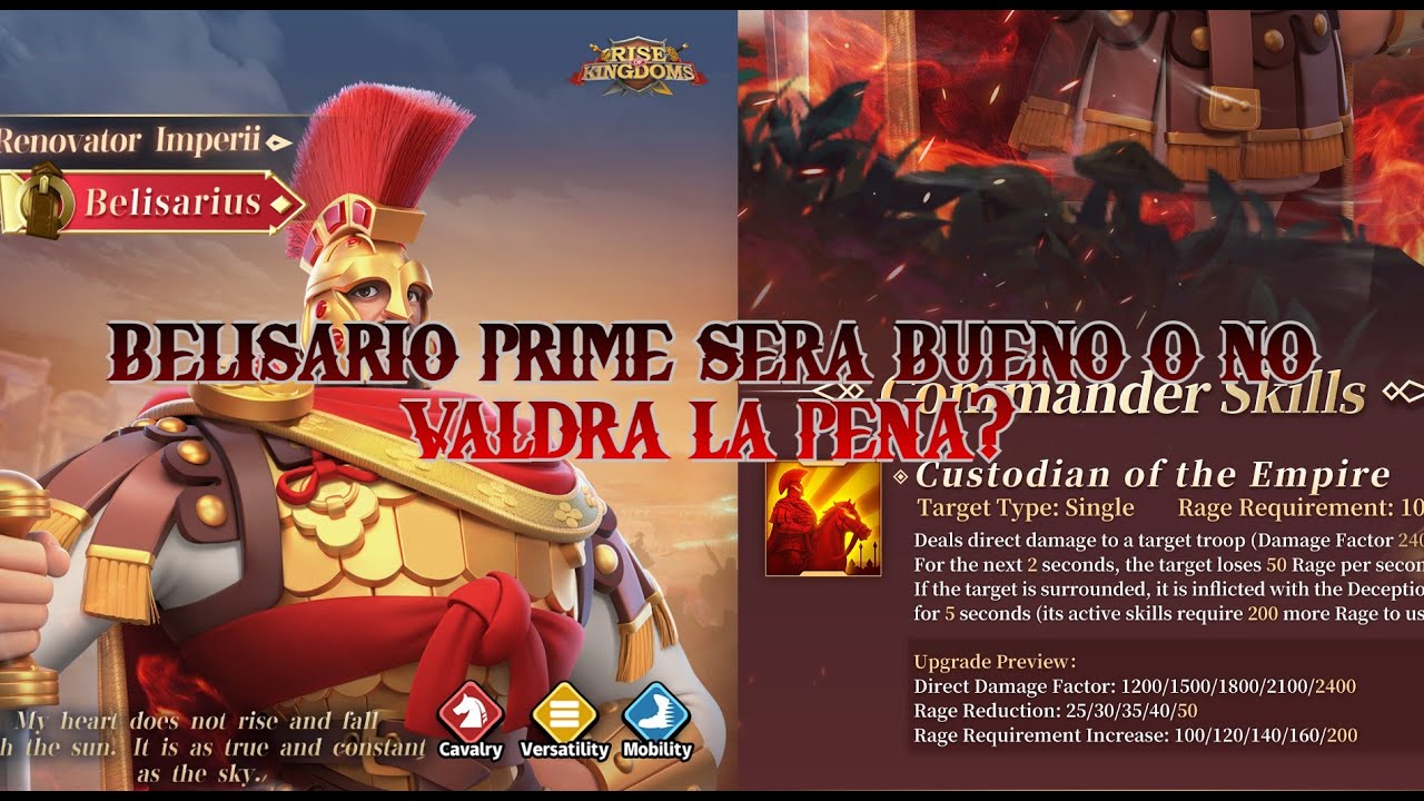 NUEVO COMANDANTE BELISARIO PRIME | Rise of Kingdoms Español - YouTube