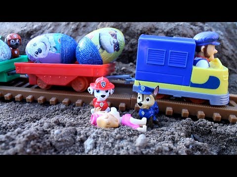 PATRULLA CANINA y el TREN de los HUEVOS SORPRESA GIGANTES! Paw patrol Patrulla de cachorros UNBOXING