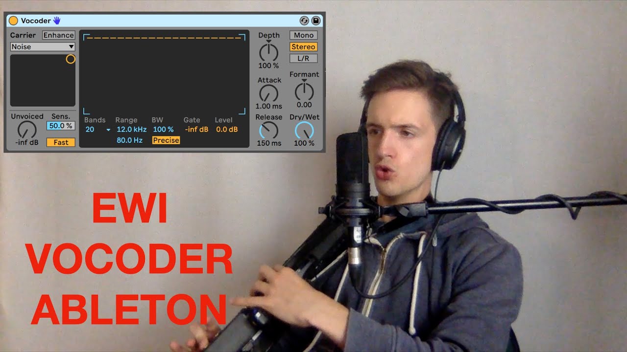 Vocoder with EWI in Ableton Live - YouTube