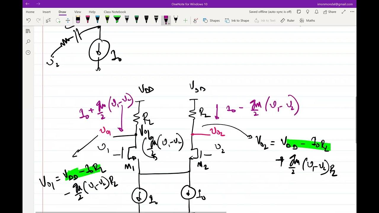 Lecture17: Input common mode range (ICMR) and common mode rejection ratio (CMRR) in diffamp ...