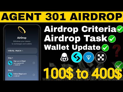 $Agent 301 Airdrop Withdrawal?? | Agent 301 Airdrop Listing Date ...