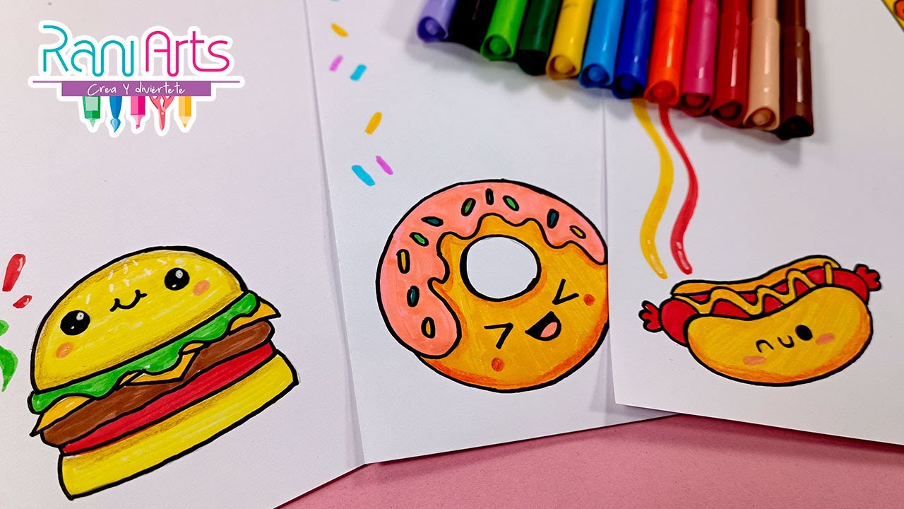 Márgenes, bordes, hojas decoradas - Edición: Cómida Rápida kawaii - DIY ...