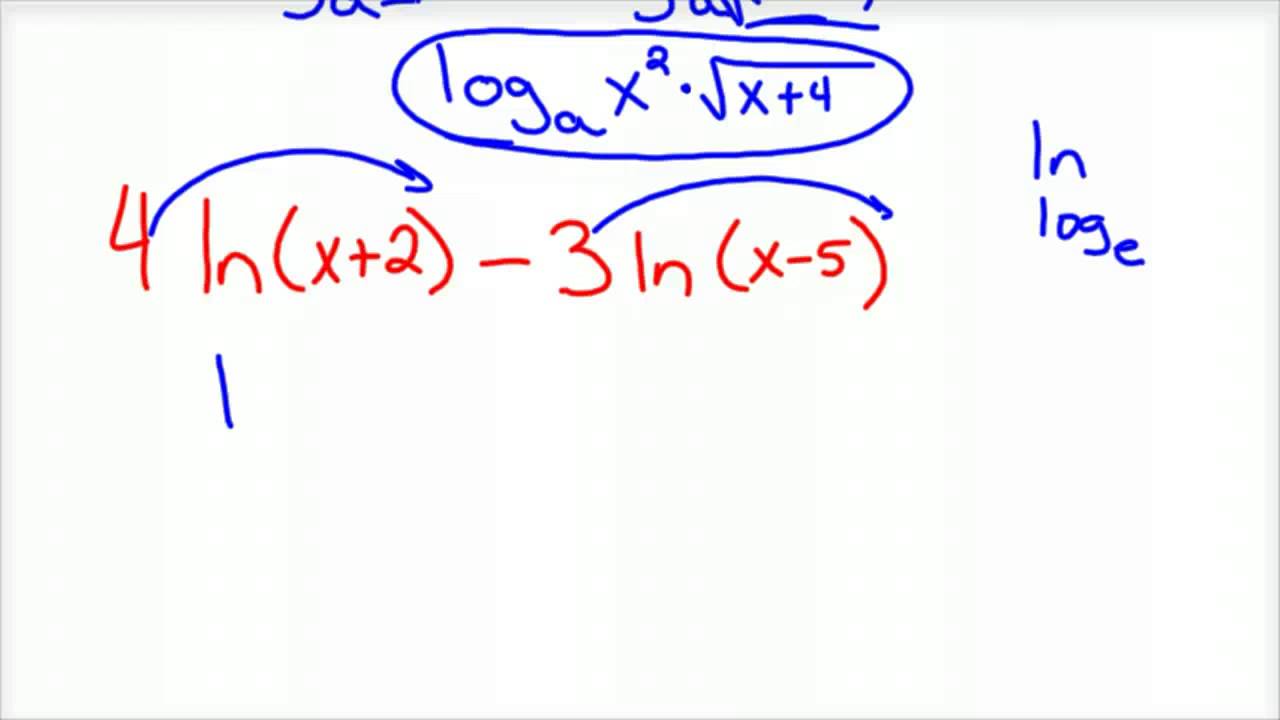Simplifying Logarithmic Expressions YouTube