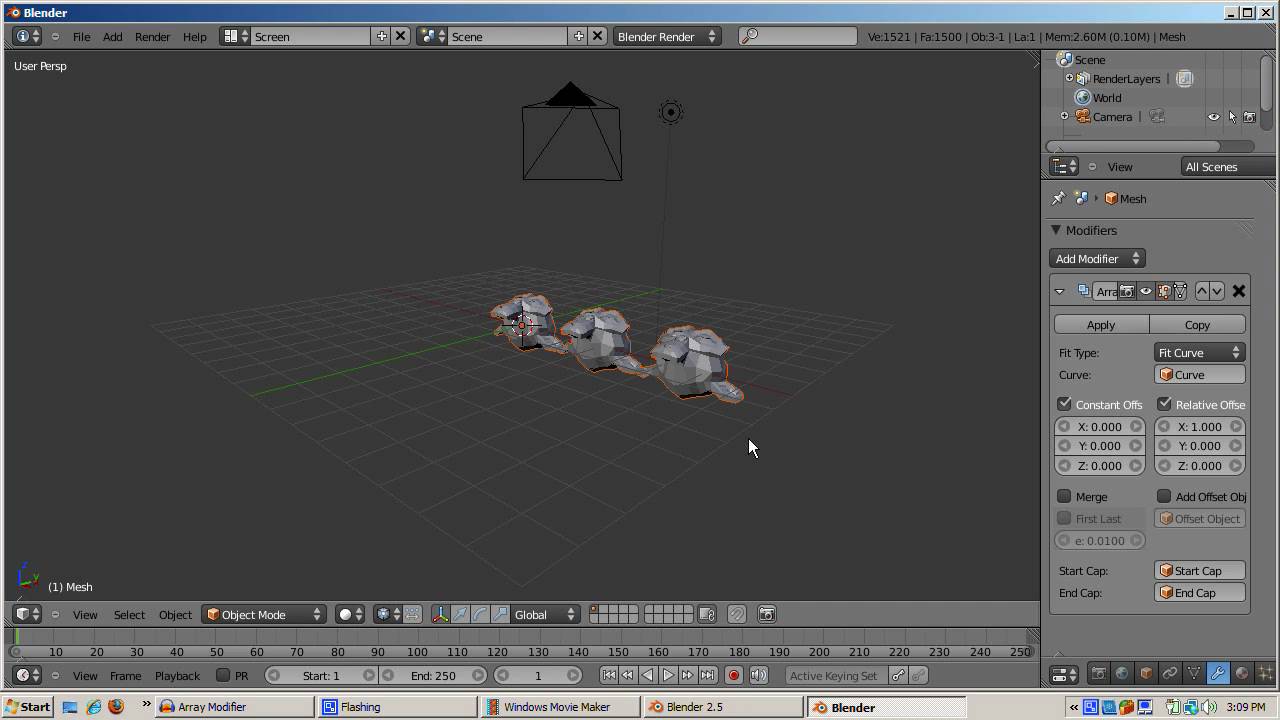 Ira Krakow's Blender 2.5 Array Modifier Tutorial - YouTube