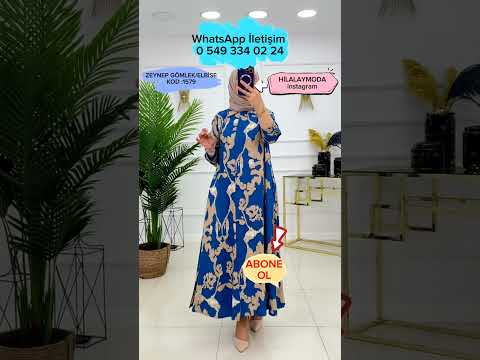 Zeynep gömlek elbise HİLALAYMODA TESETTÜR GİYİM