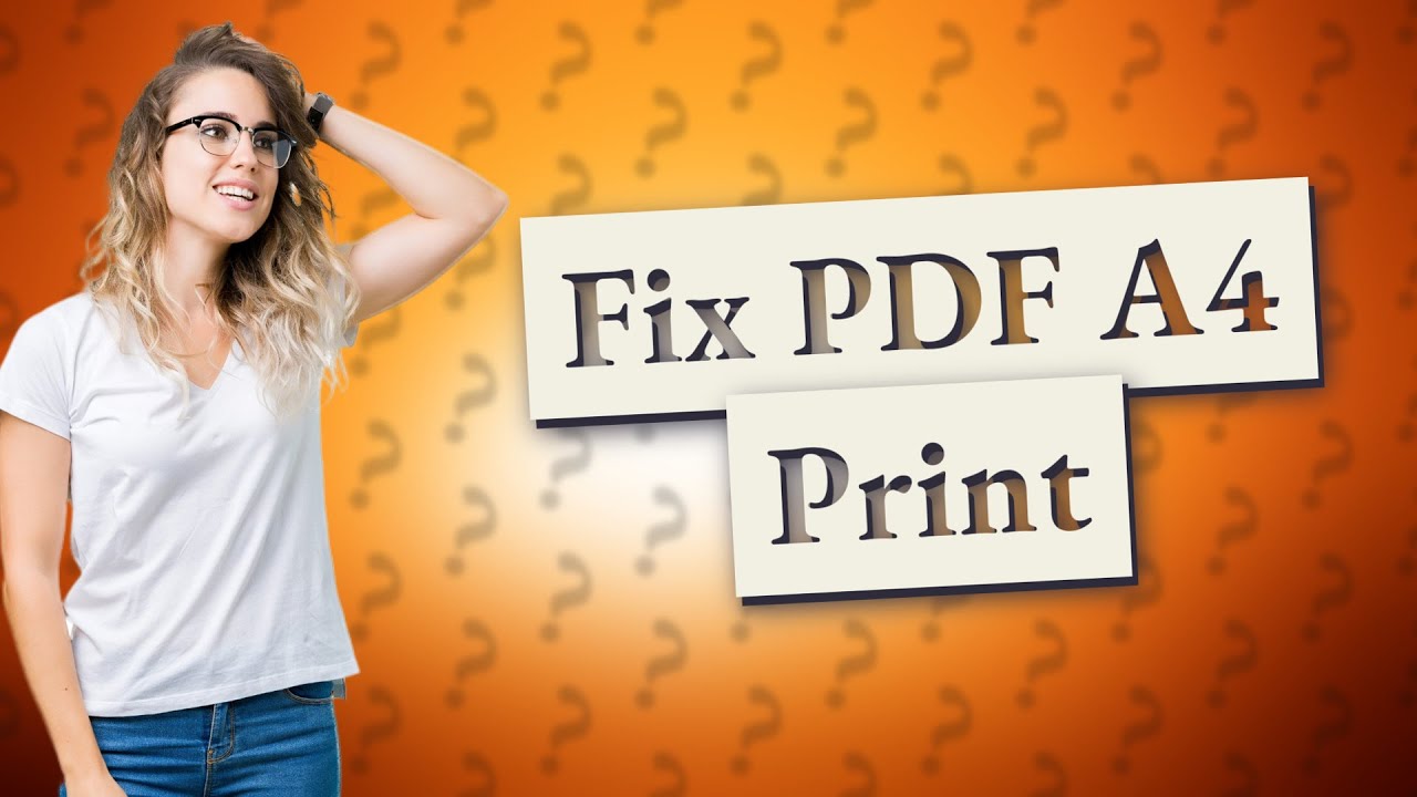 Why is my PDF not printing A4 size? - YouTube