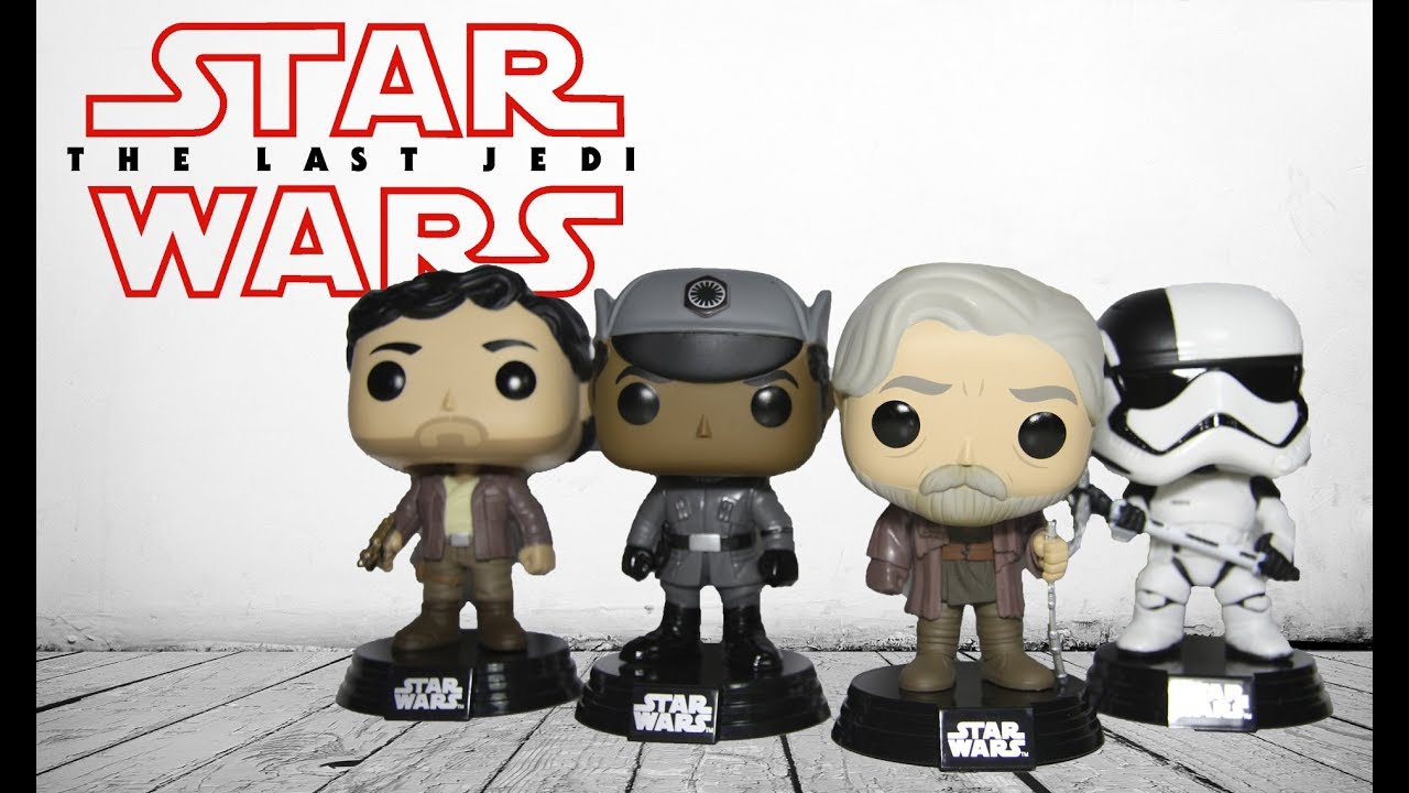 STAR WARS the LAST JEDI Funko Pop Review of Luke Poe Finn & Executioner ...