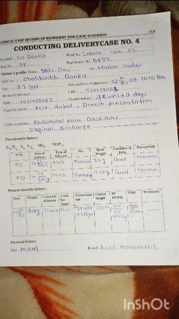 Conducting delivery case no 04 #casebook #midwifery #gnm #OBGCasebook # ...