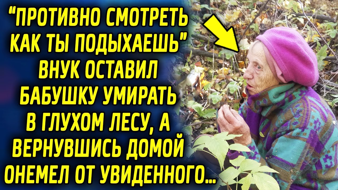 Внук оставил бабушку в лесу а вернувшись домой онемел от увиденного