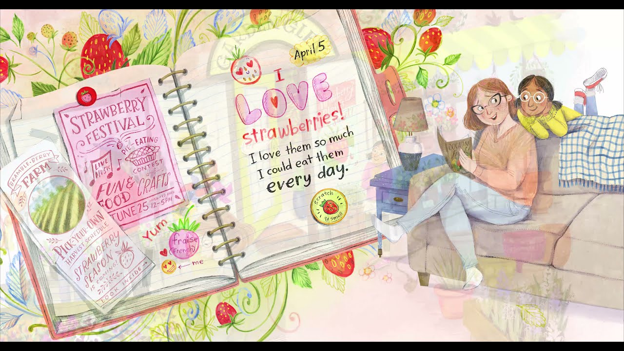I LOVE Strawberries Book Trailer - YouTube