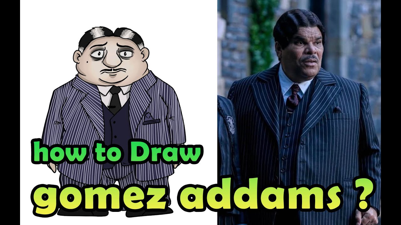 How to Draw Addams Family | Gomez Addams | Step-by-Step - YouTube