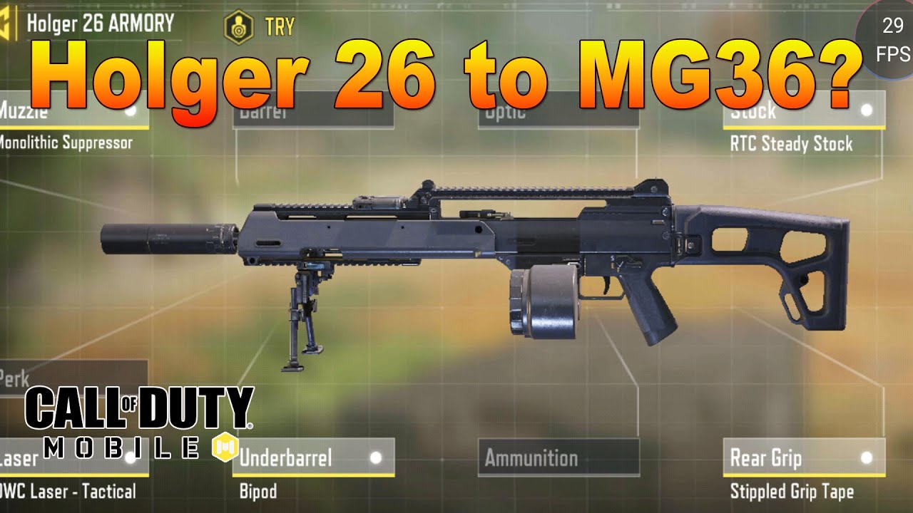 Turning Holger 26 into MG36? Holger 26 Gunsmith & Gameplay in COD ...