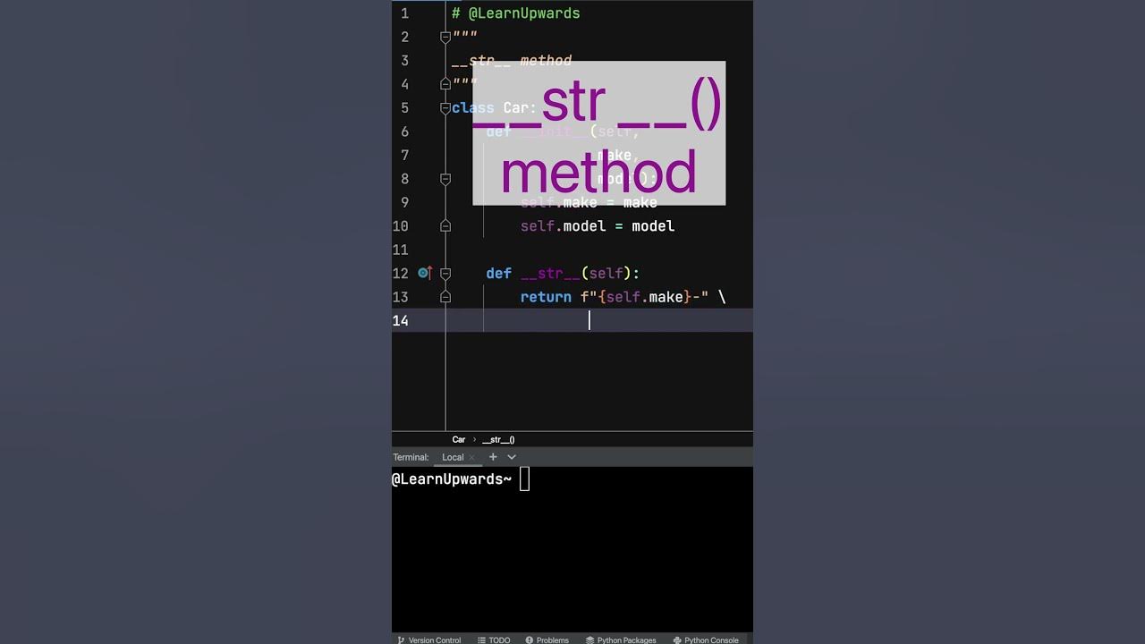 Python Str Method Python Pythonlearning Youtube 7928