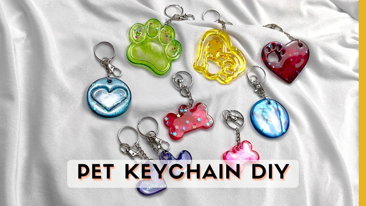How to Make Resin Keychain for Beginners | Resin Pet Tag | Resin ...