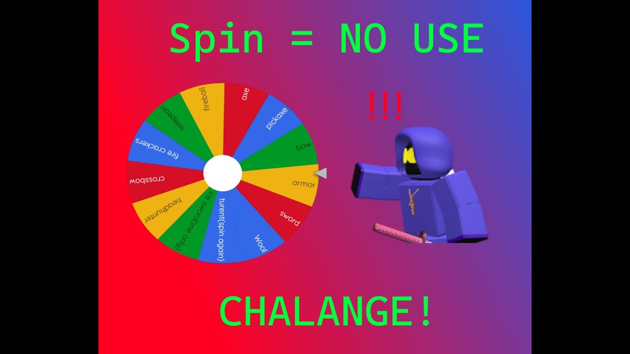 Roblox Bedwars but A Wheel decides what items we cant use *Challenge ...