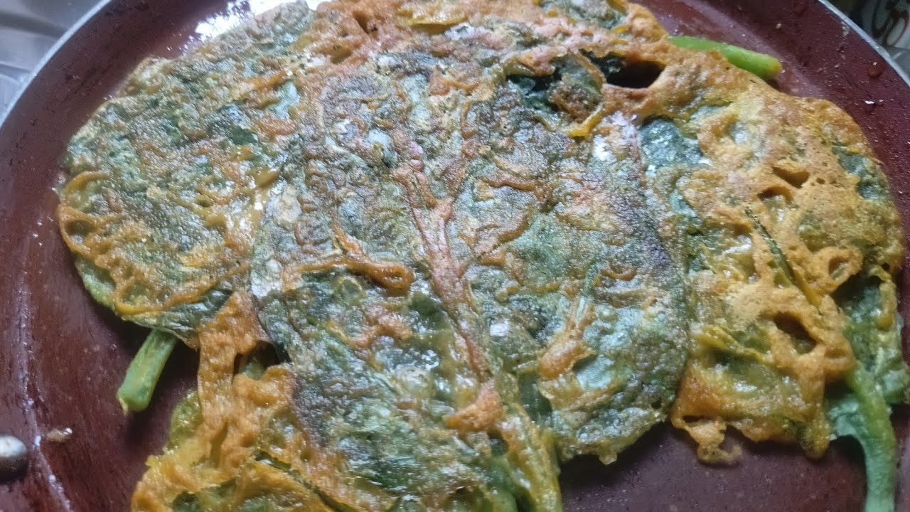 Poi saga pithau bhaja odia recipe/malabar spinach bhaji recipe/poi saga ...