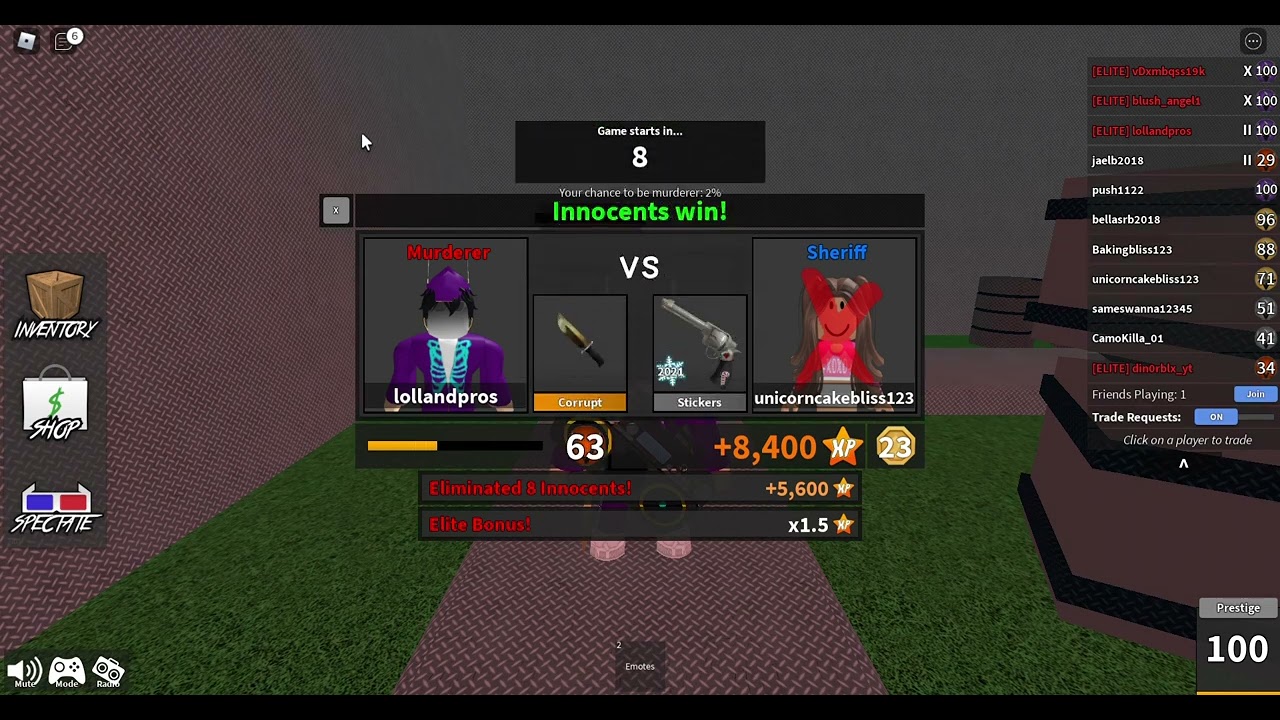 When u get level 101 in mm2... - YouTube