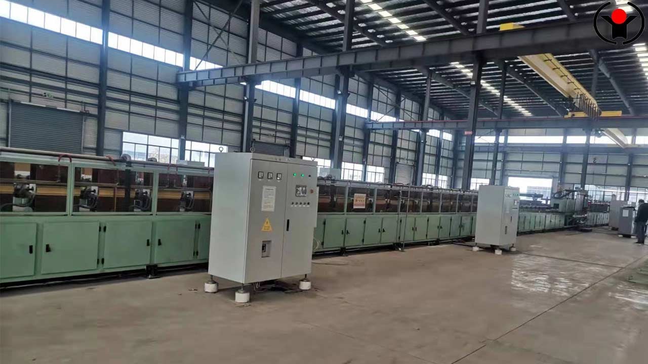 long steel bar quenching and tempering system - YouTube