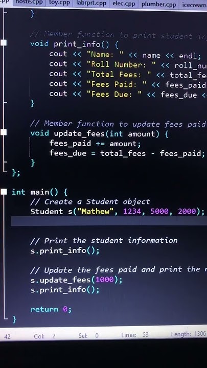 student dues c++#coders #codemasters #codelife #coding #codingninja # ... student dues c++#coders #codemasters #codelife #coding #codingninja # ...