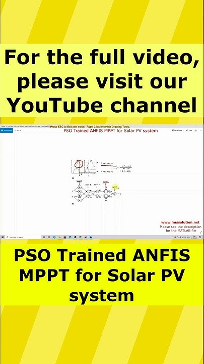 PSO Trained ANFIS MPPT for Solar PV System - YouTube
