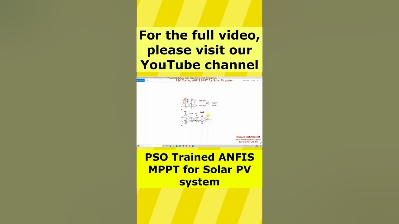 PSO Trained ANFIS MPPT for Solar PV System - YouTube
