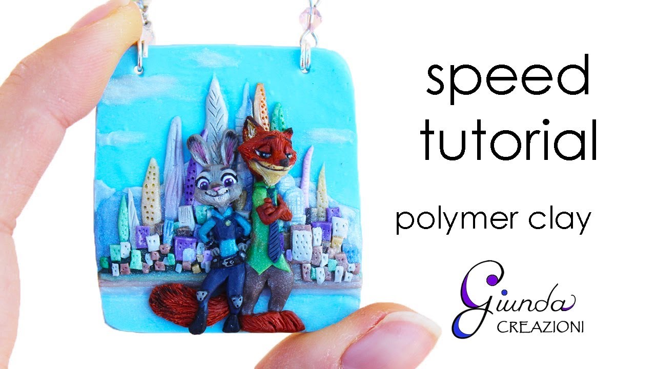 Zootopia Speed Tutorial - Polymer clay - Zootropolis in fimo - YouTube