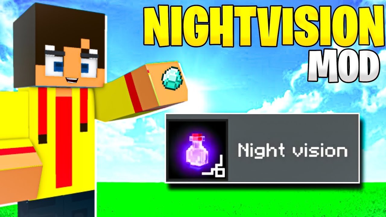 Night Vision Texture Pack For Minecraft Pe 1.21+ 😍 (Media Fire) - YouTube