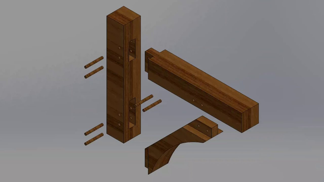 SolidWorks 3D Modeling Tutorials(Beginners) _ Wood Joinery - YouTube