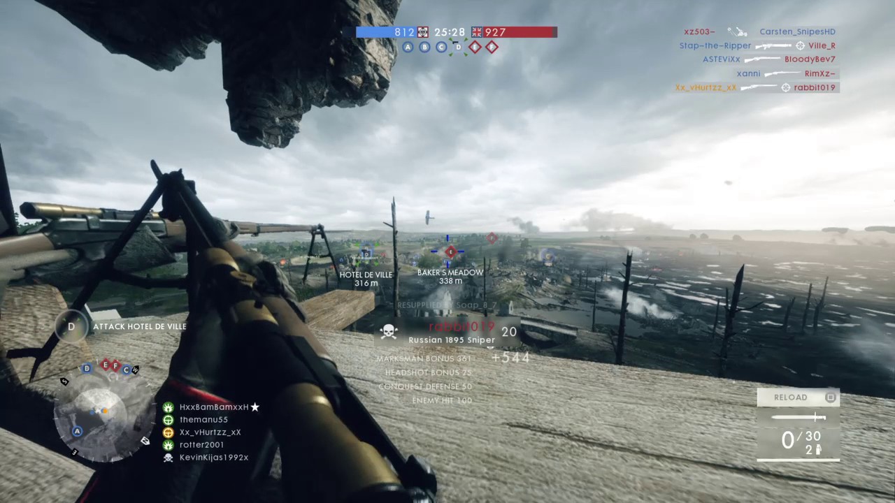 Battlefield™ 1 | 361 Metre No-Scope! - YouTube