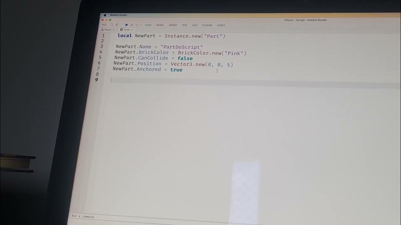 Criando uma part por meio de script em Luau roblox studio - YouTube
