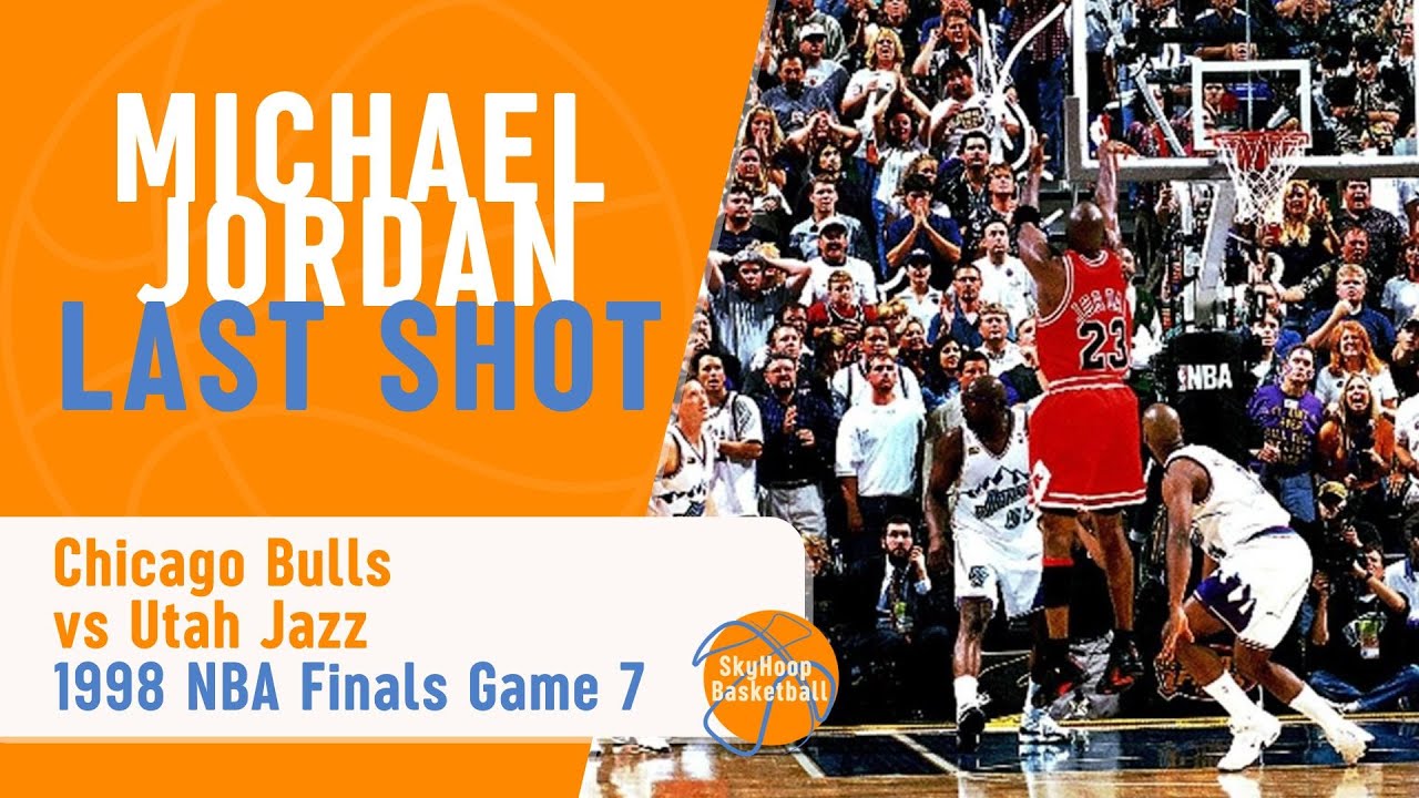 Michael Jordan Last Shot - Chicago Bulls vs Utah Jazz - 1998 NBA Finals ...