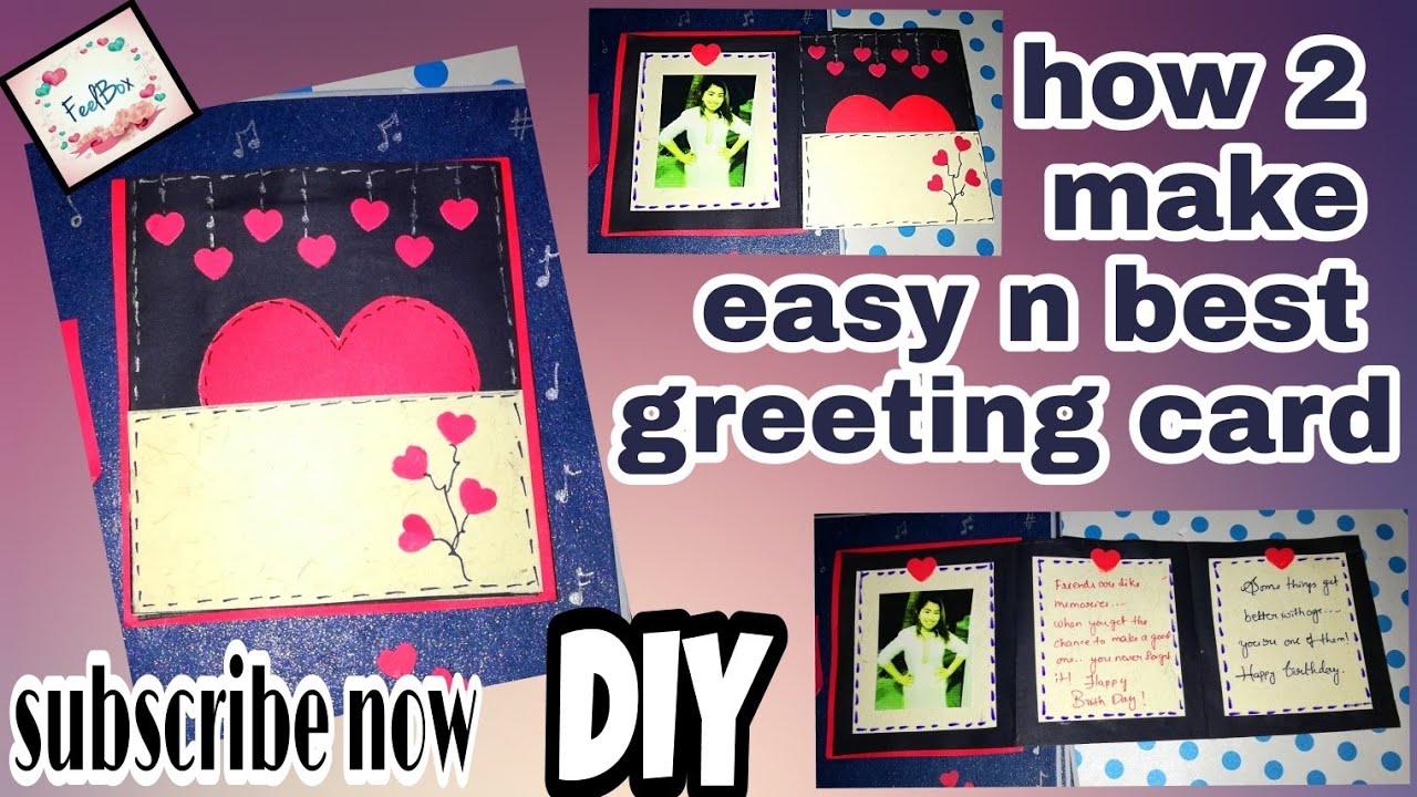 DIY cute and best greeting card making | easy greetingcard making ideas ...