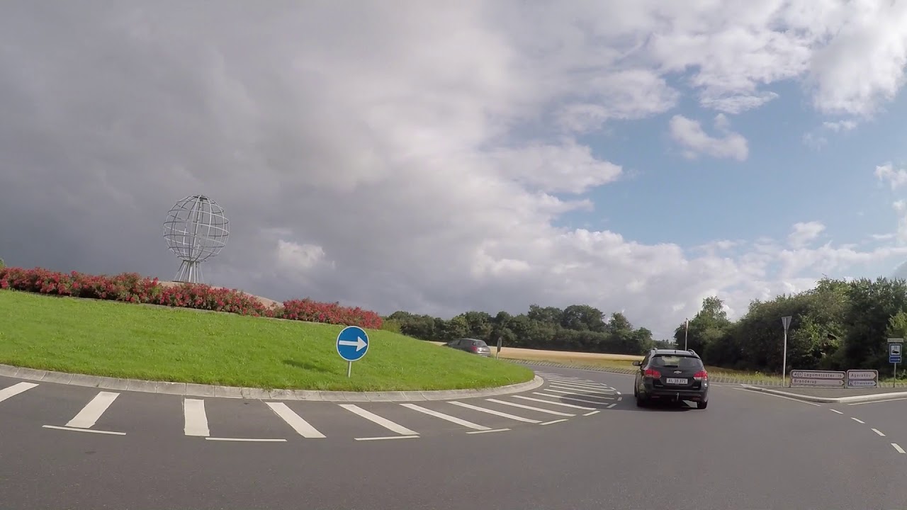 Denmark Road to the German border, Gopro / Danemark Route vers la ...