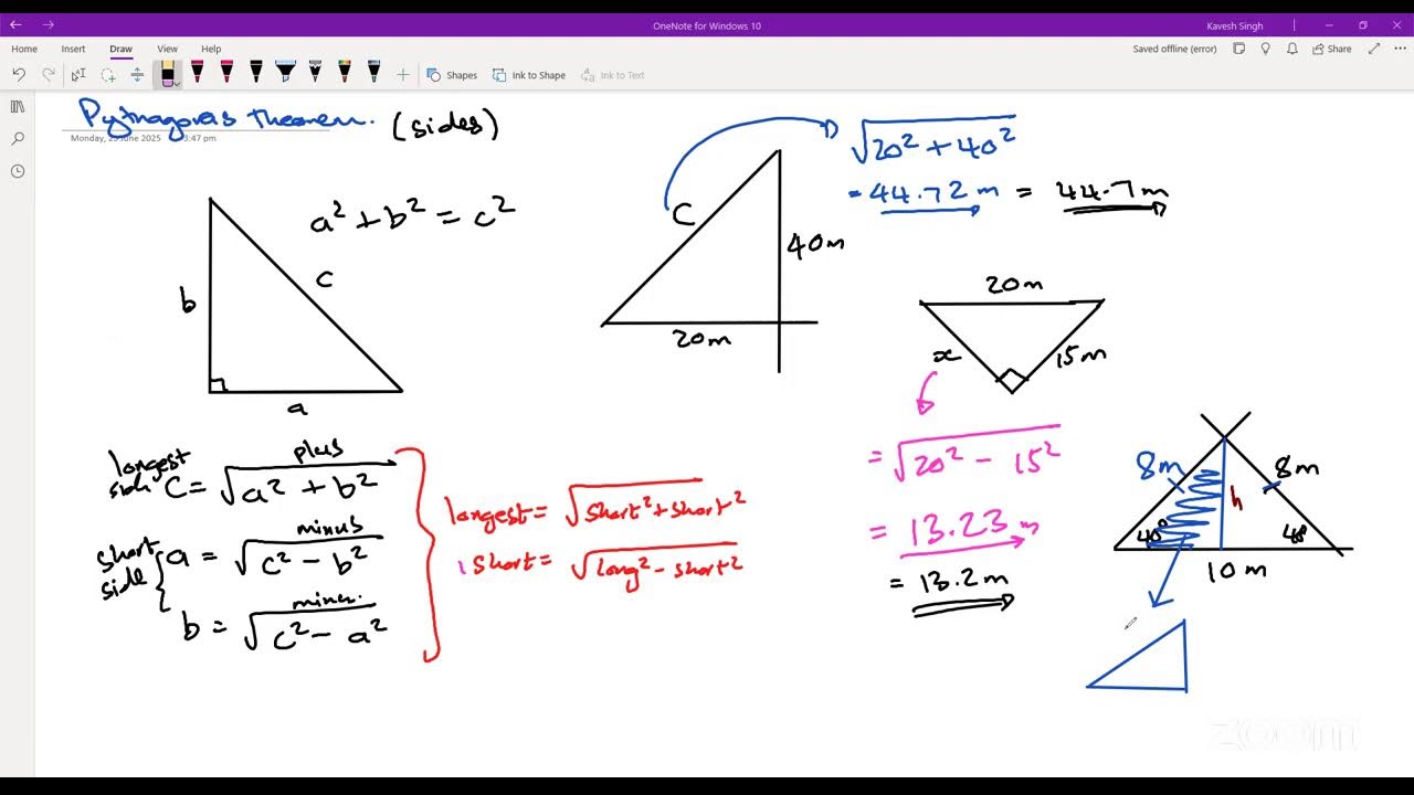Year 10 Pythagoras Theorem - YouTube