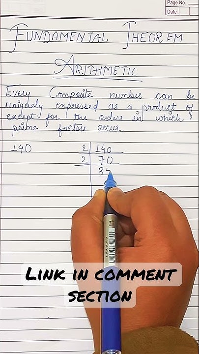 Fundamental theorem of arithmetic #class10 #maths #realnumbers # ...