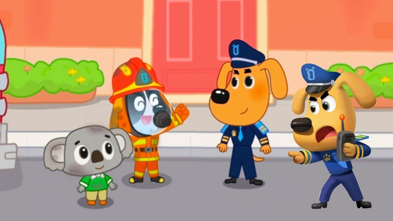 Safety Sheriff Labradors #25 Help Sheriff Doberman Dog To To The Robot ...