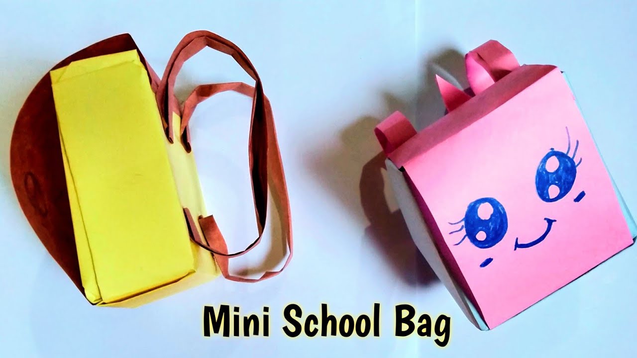 Origami Mini Backpack | How to make a Paper Bag Very Easy | Paper ...