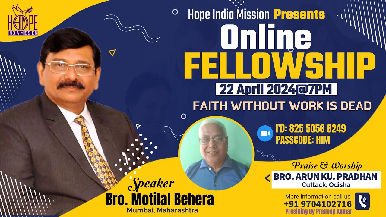 HIM || ONLINE FELLOWSHIP || WORSHIP: BRO. KUMAR ARUN PRADHAN - YouTube