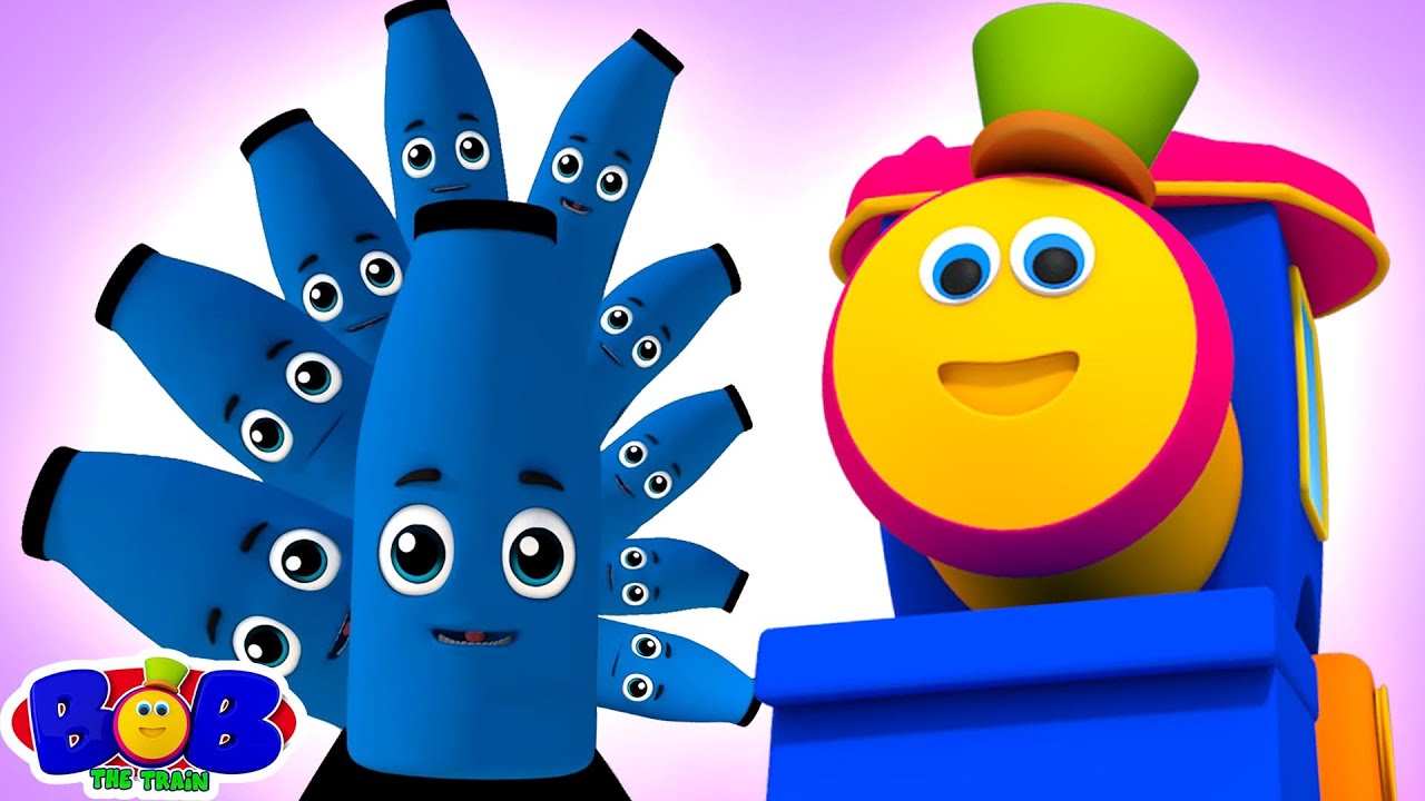 Ten Blue Bottles + More Nursery Rhymes & Kids Music by Bob The Train ...