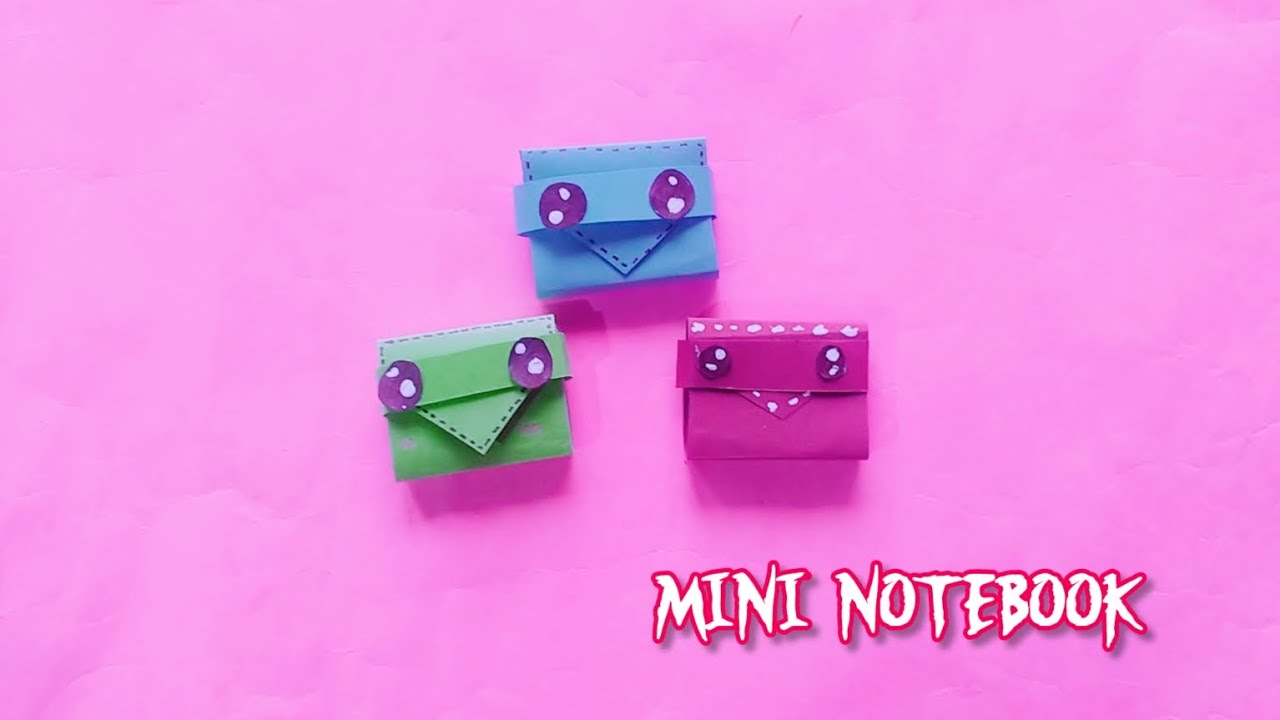 Mini Notebook with One sheet of paper // handmade Paper craft // paper ...