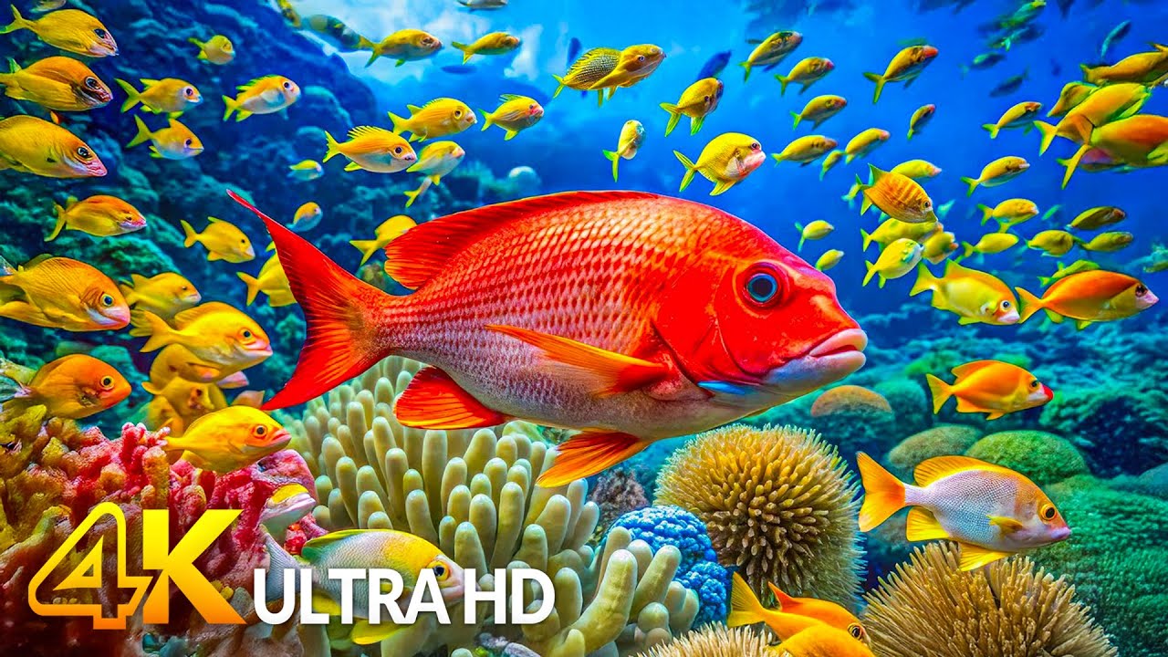 11 Hours of Underwater Serenity in 4K🐟Coral Reefs, Fish 🦈Rare ...