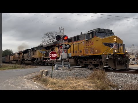 Engineer throws it into notch 8!!| UP 5334 leads eastbound loaded ethanol on Halloween! 10/31/24 ...