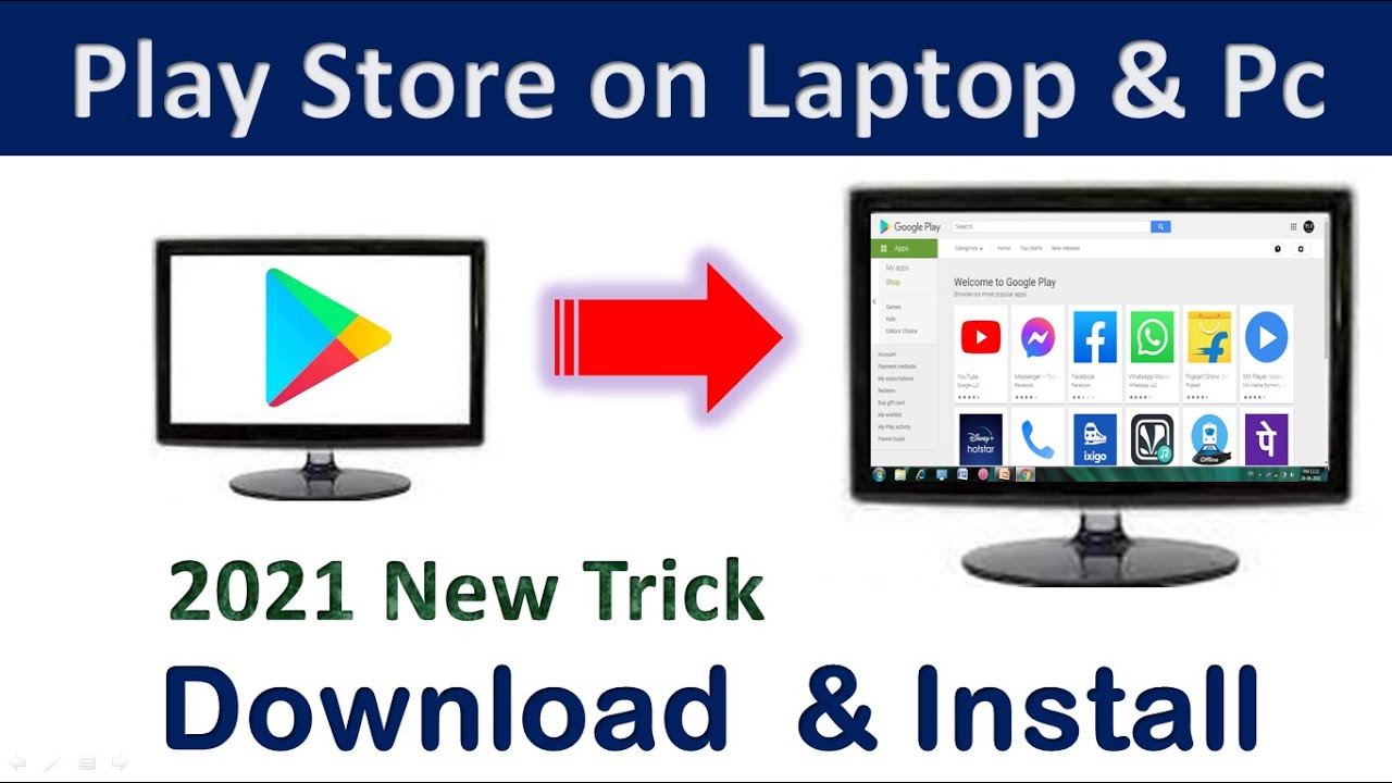 How to Download and Install Play Store on Laptop & Pc || How to Run ...