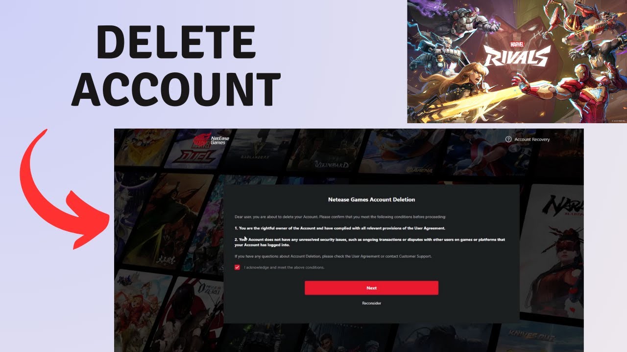 How to Delete Marvel Rivals Account - YouTube
