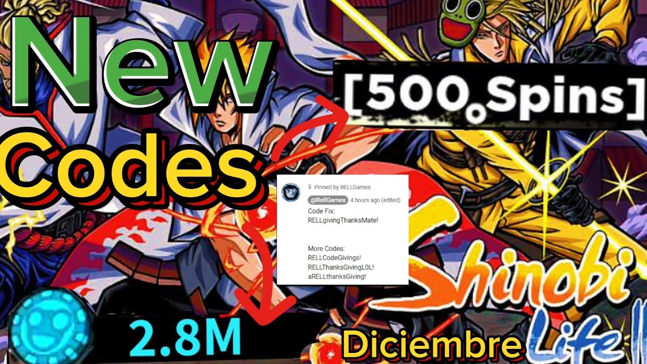New Codes Shindo Life, Diciembre, Bloodline Top+ Rell Coin, Shinobi ...
