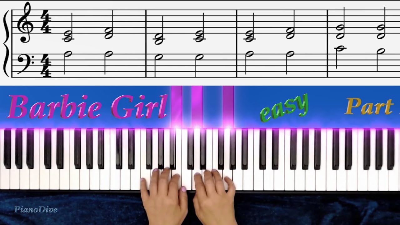 Barbie Girl (easy version) - tutorial divided in parts - YouTube