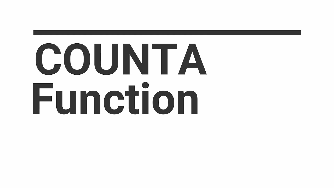 Types Of Count Functions YouTube Types Of Count Functions YouTube