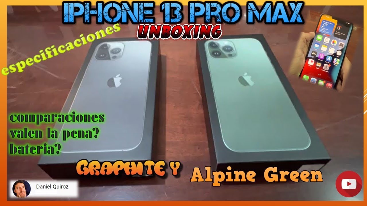 iPhone 13 Pro Max Alpine Green and Graphite unboxing - YouTube
